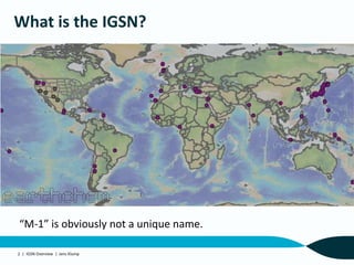 IGSN Overview - Dr Jens Klump | PPT