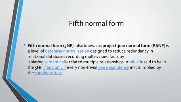 Normalization in DBMS | PPTX