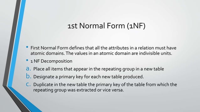 Normalization in DBMS | PPTX