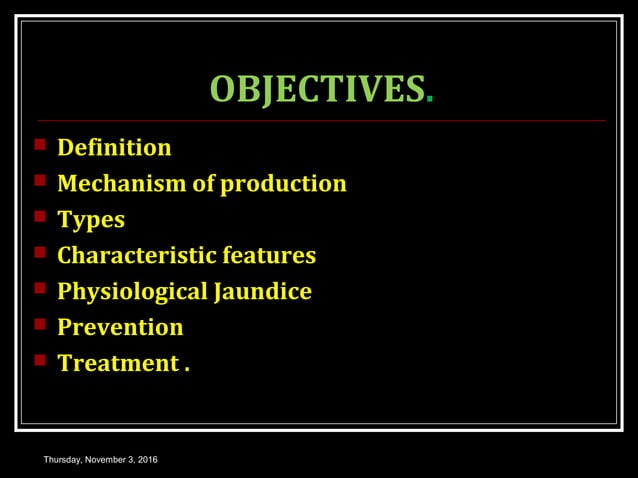 JAUNDICE | PPT | Blood Disorders | Diseases and Conditions