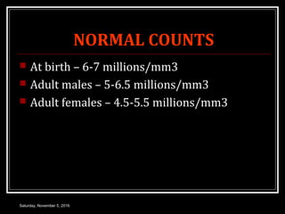RED BLOOD CELL AND HAEMATOCRIT | PPT