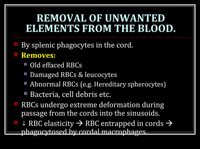 SPLEEN AND RETICULOENDOTHELIAL SYSTEM | PPT | Blood Disorders ...