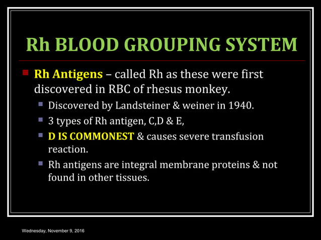 BLOOD GROUP SYSTEM | PPT
