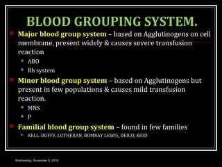 BLOOD GROUP SYSTEM | PPT