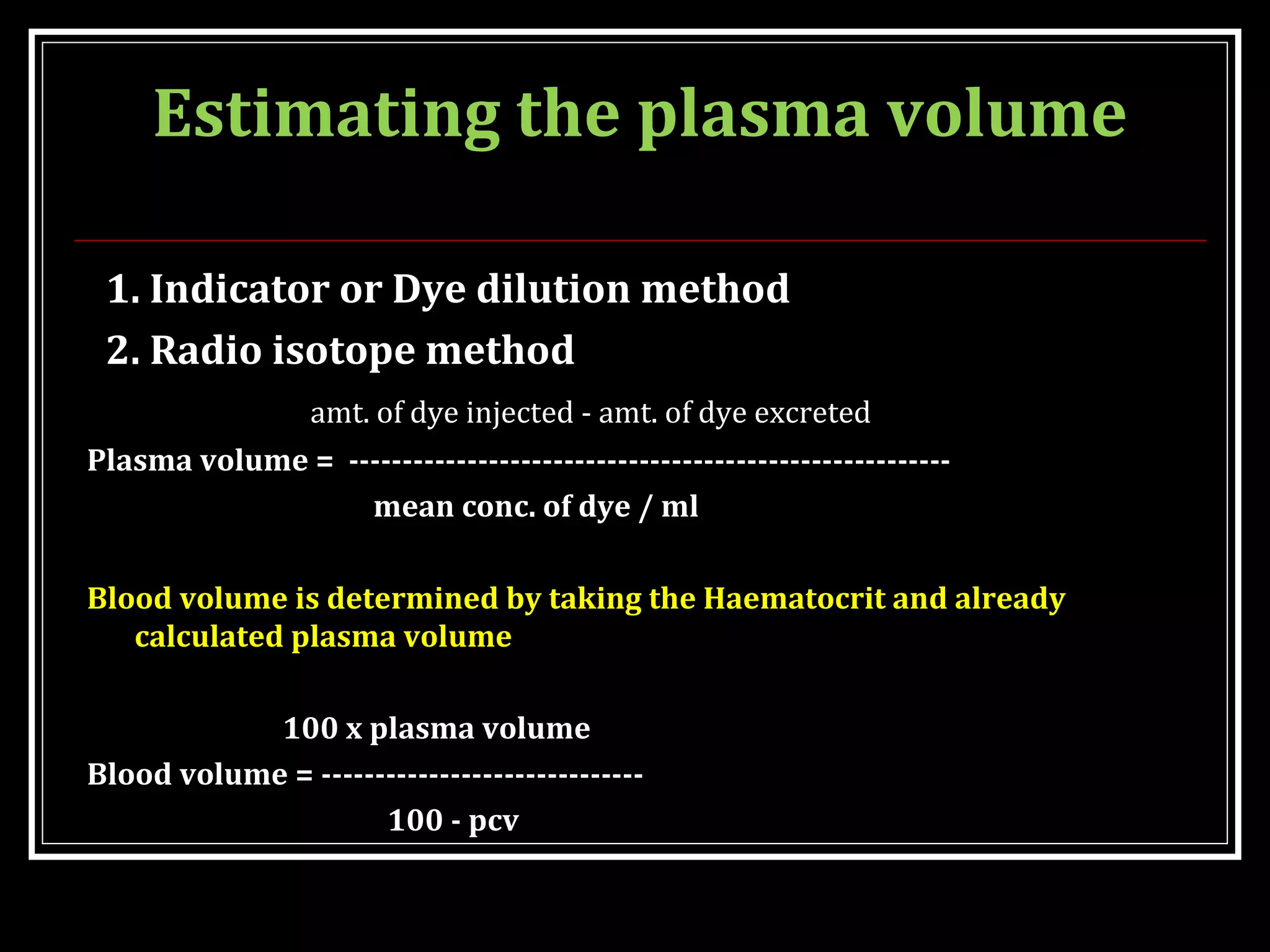 BLOOD VOLUME | PPT