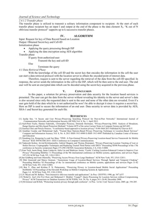 Privacy Preservation And Data Security In Location Based Services | PDF