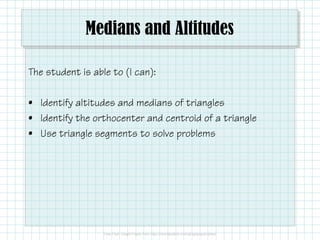2.5.7 Medians and Altitudes | PDF