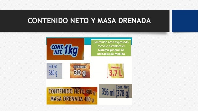 Requisitos generales de etiquetado