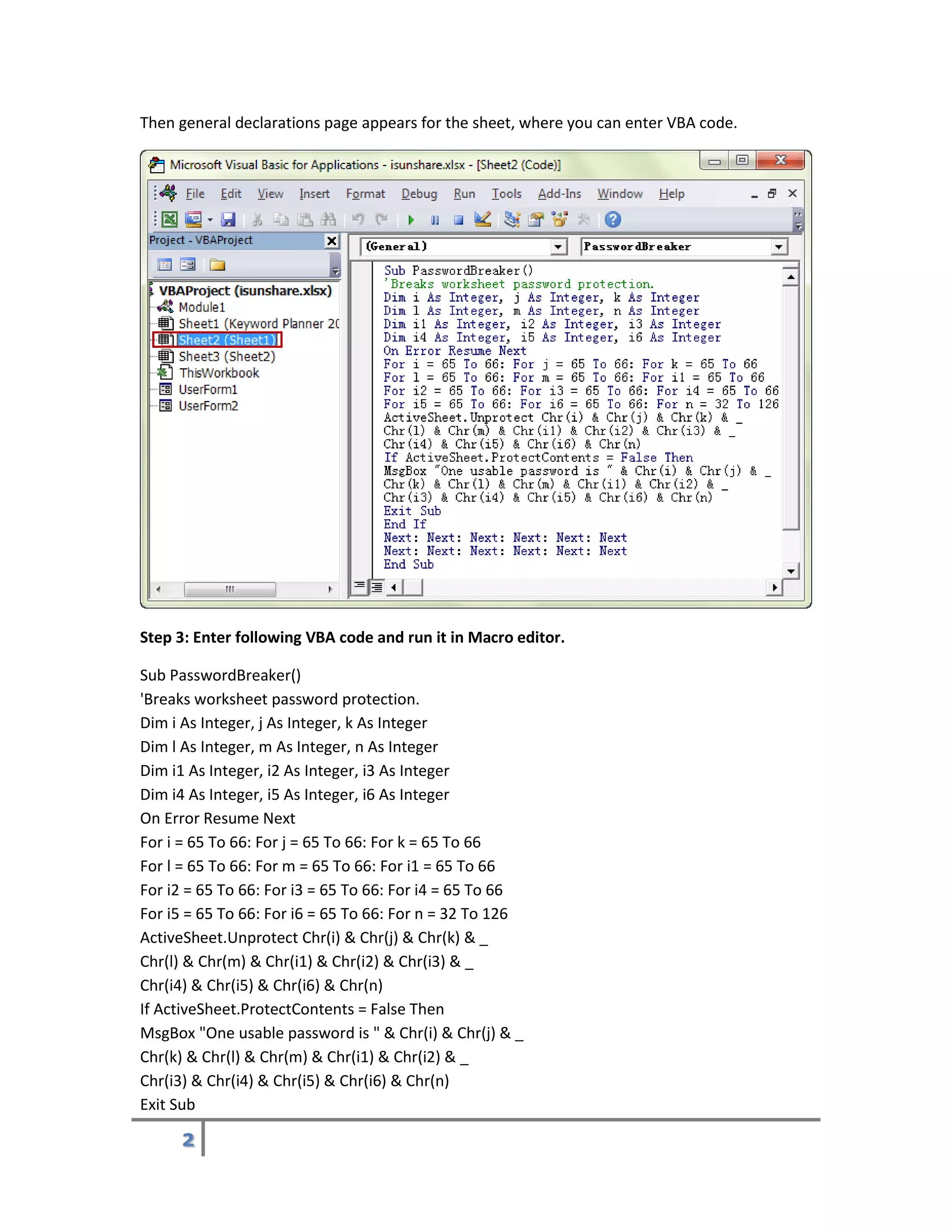 Forgot Password to Unprotect Excel Sheet in Two Cases | PDF