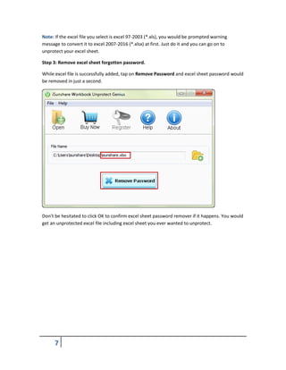 Forgot Password to Unprotect Excel Sheet in Two Cases | PDF