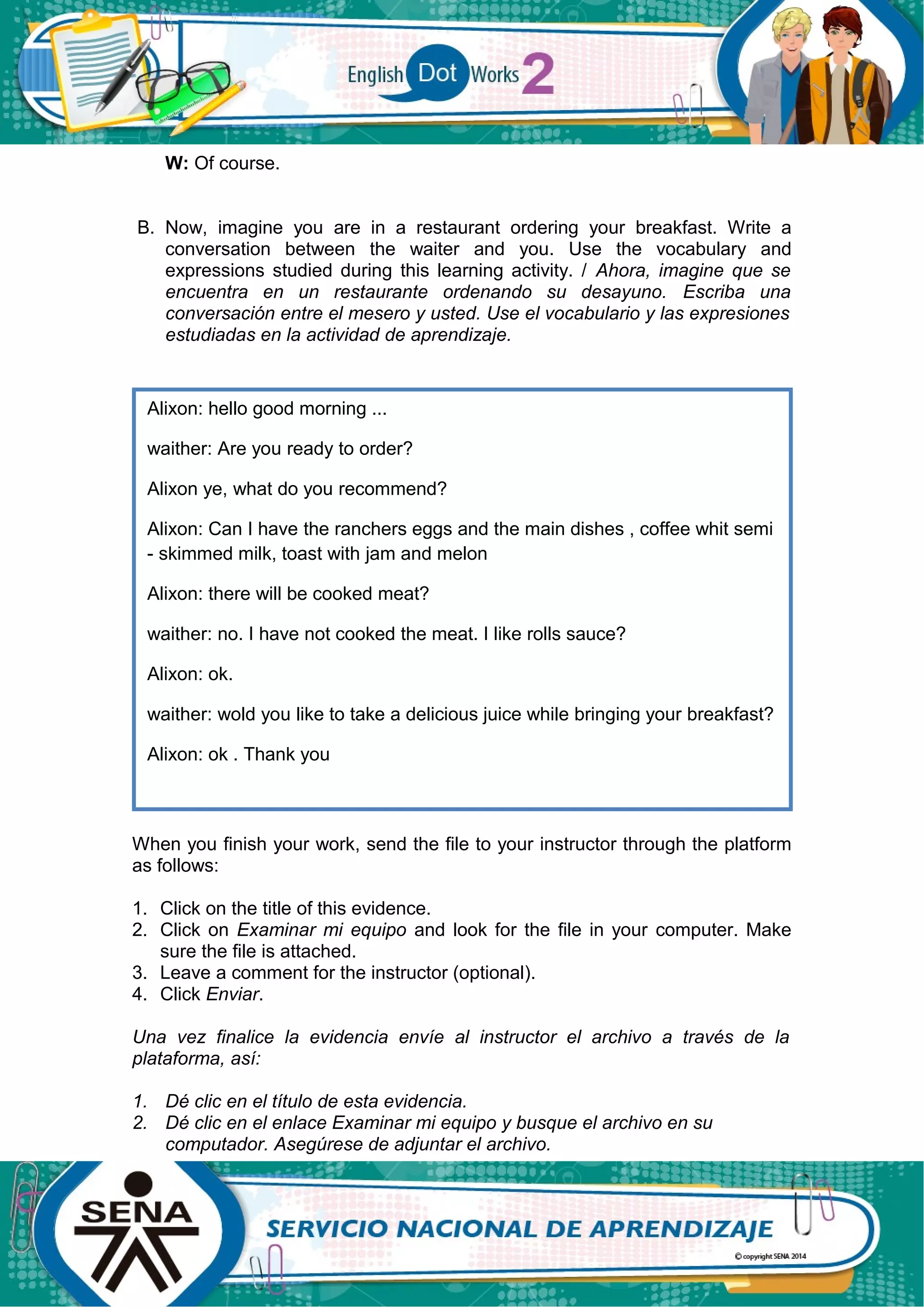 2. going to the restaurant | PDF