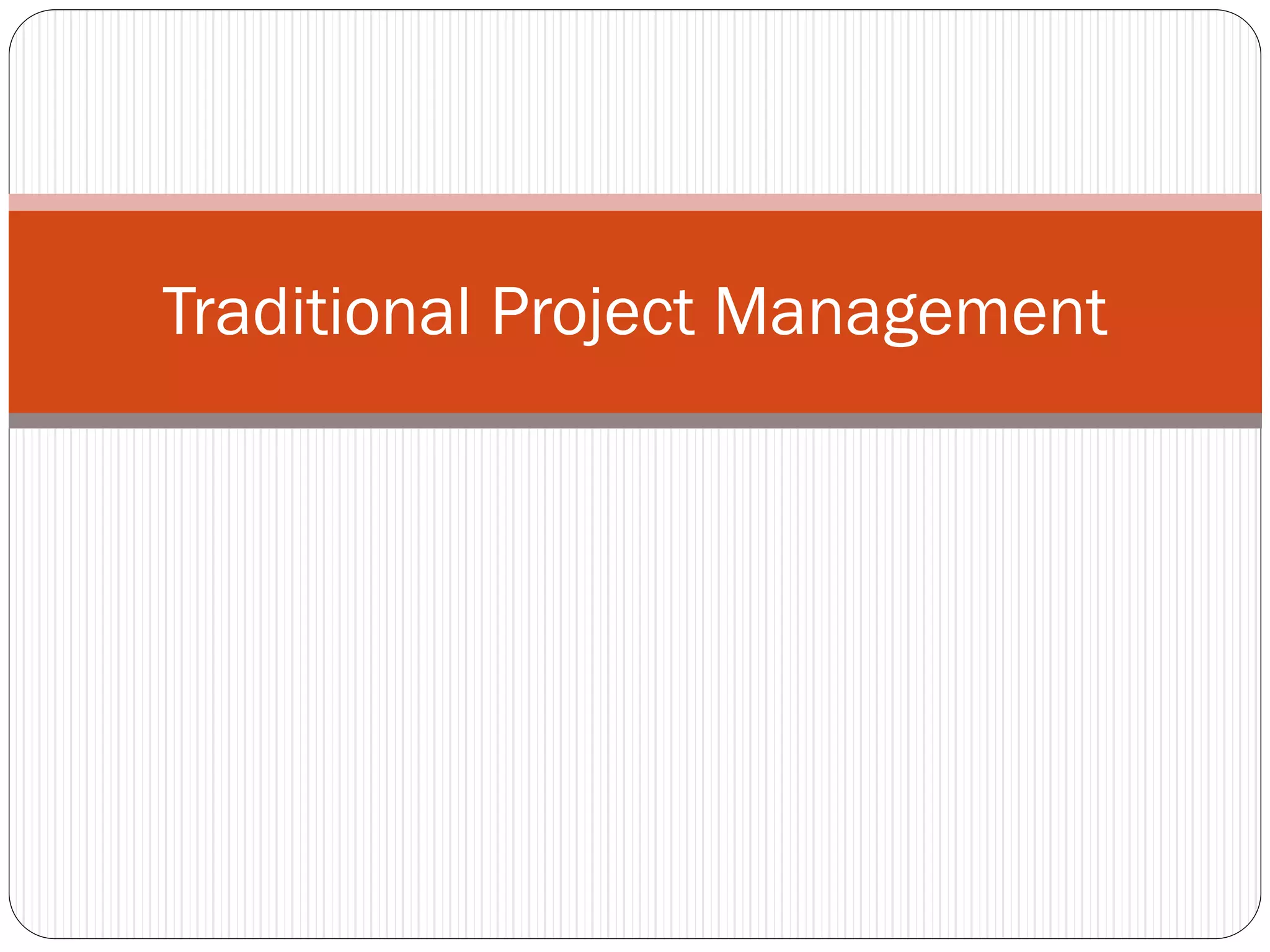 2. traditional project management -ch2 | PDF