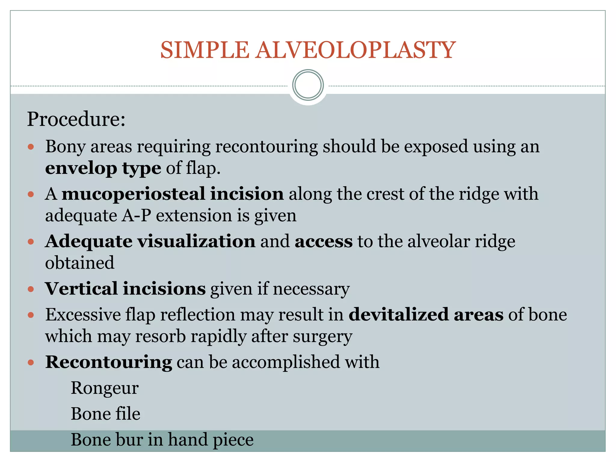Pre Prosthetic Surgery | PPTX