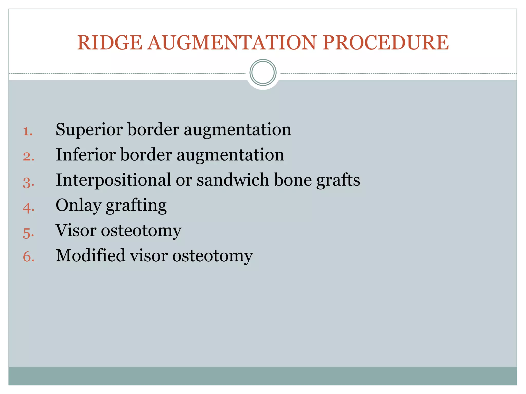 Pre Prosthetic Surgery | PPTX