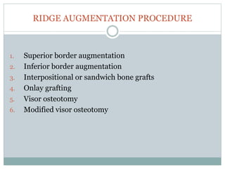 Pre Prosthetic Surgery | PPTX