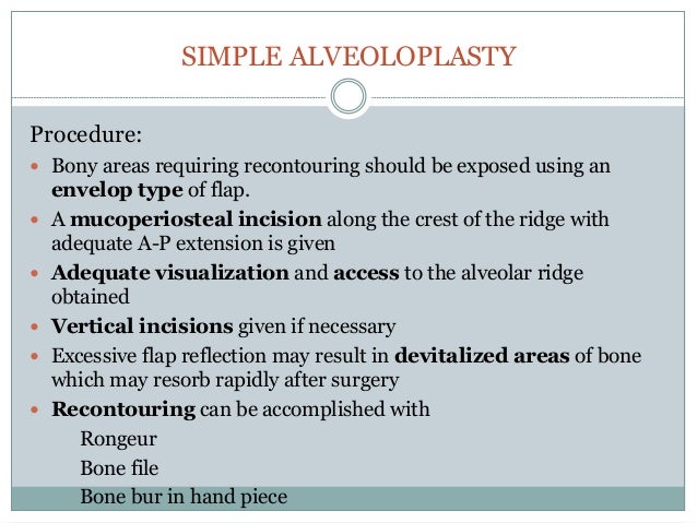 Pre Prosthetic Surgery