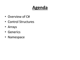 2. overview of c# | PPT