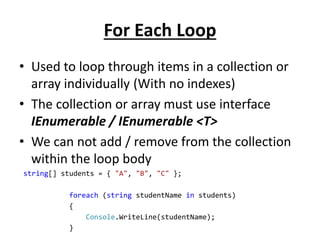 2. overview of c# | PPT