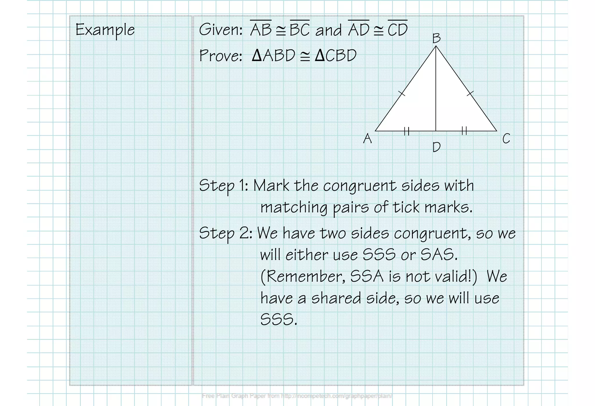 2.7.4 Congruent Triangle Proofs | PPT
