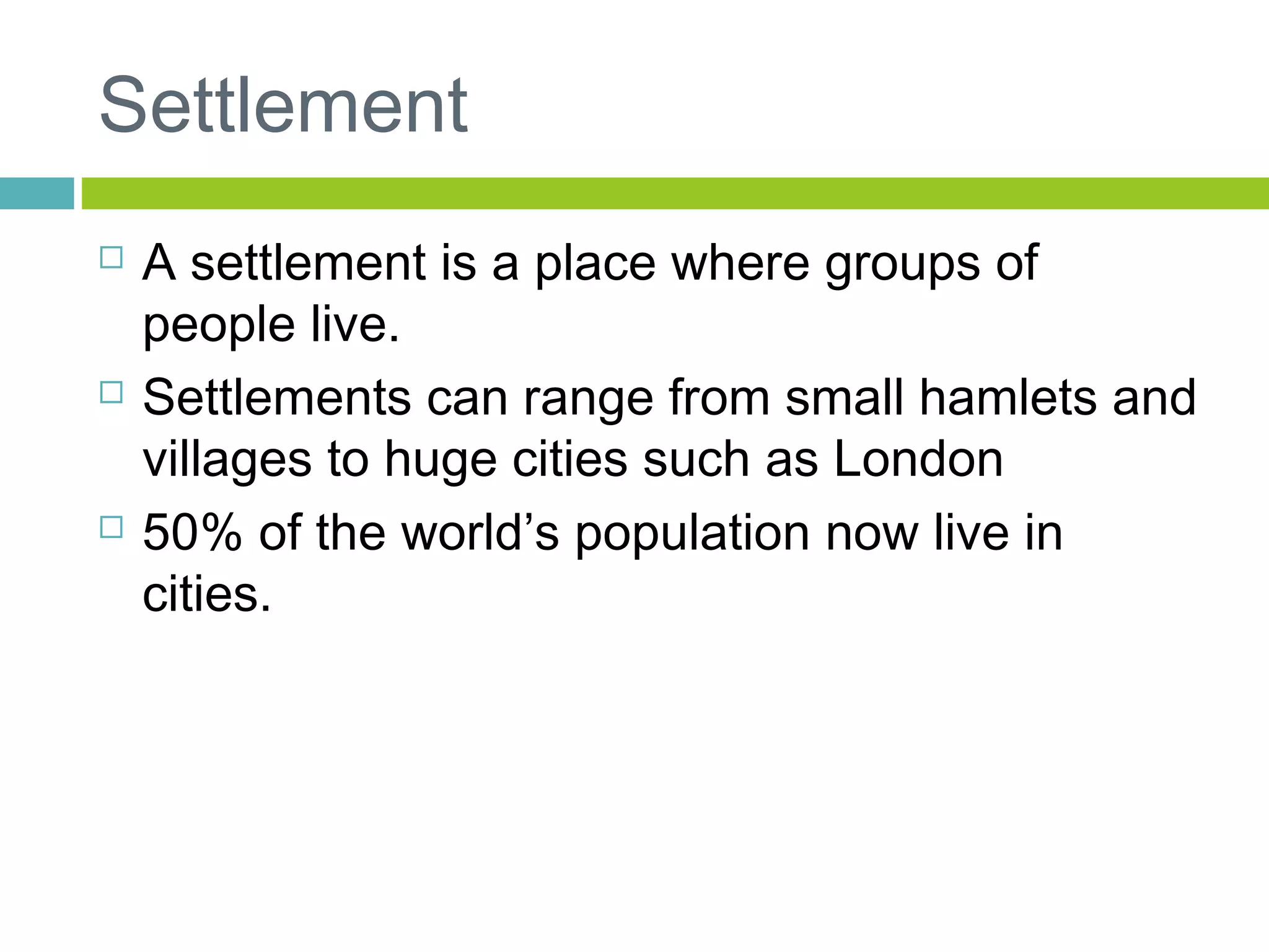 How did settlements start? | PPT