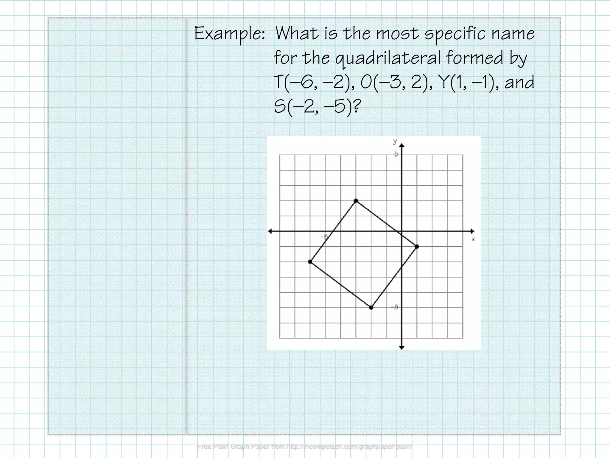 2.8.5 Coordinate Plane Quads | PDF