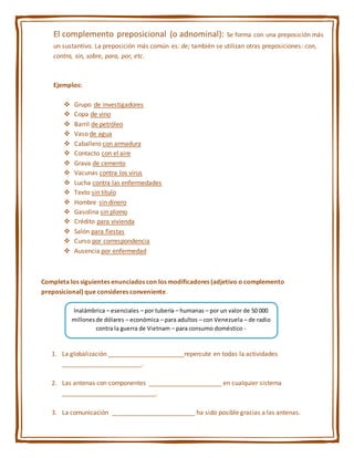 2. el sustantivo-modificadores | DOCX
