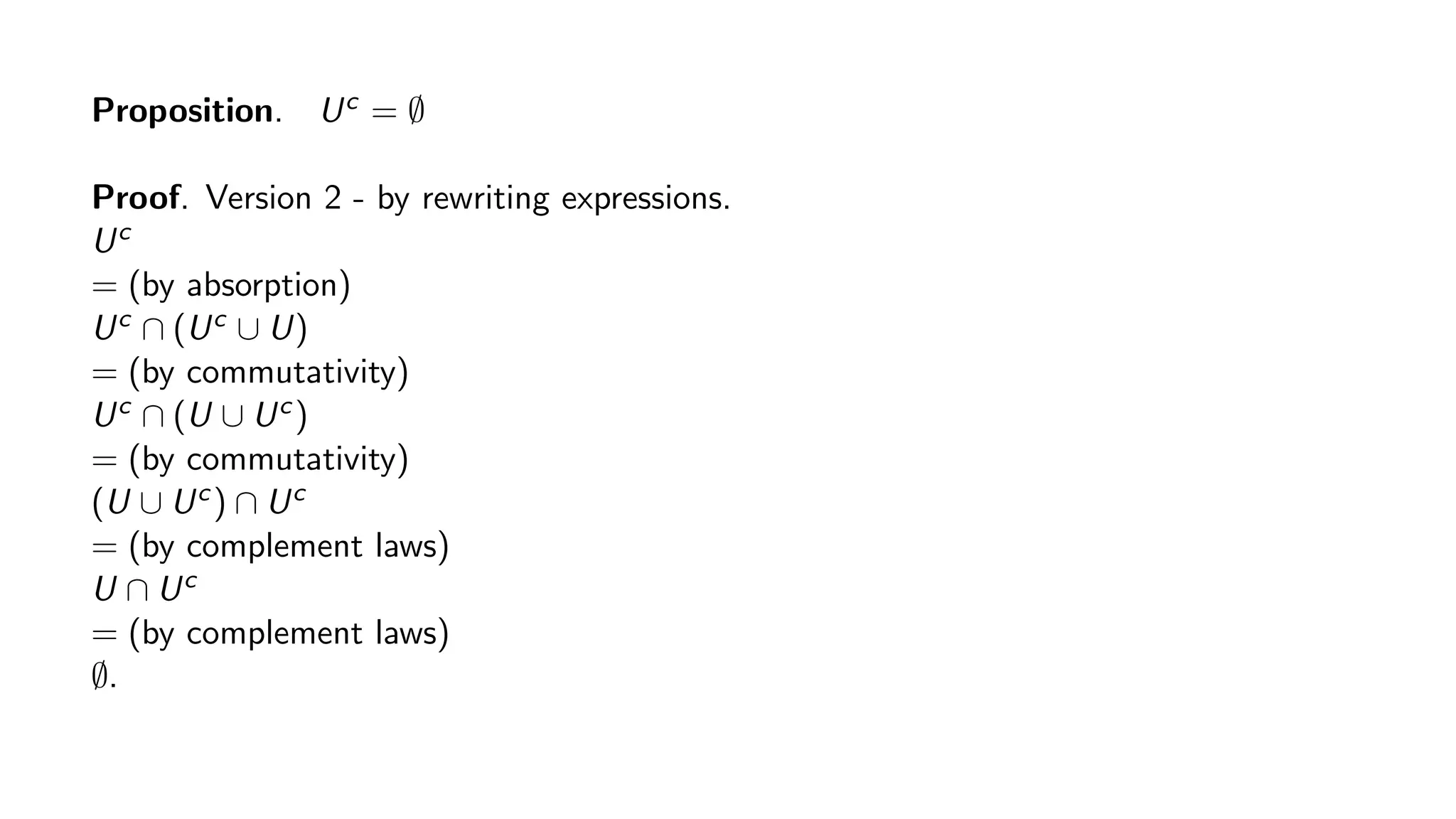 2.2 Properties of union, intersection and complement | PDF