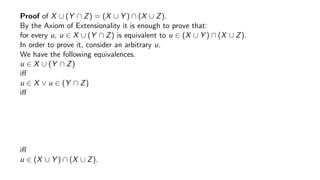 2.2 Properties of union, intersection and complement | PDF