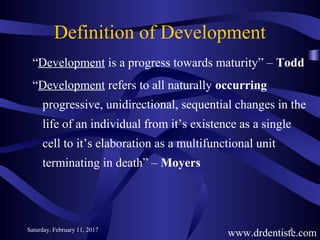 growth & development in orthodontics | PPT