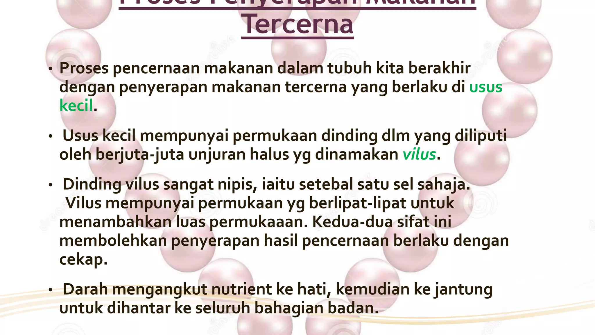 Bab 2 nutrisi (Proses penyerapan Makanan tercerna) | PPTX