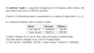 2.8 Ordered tuples | PDF | Databases | Computer Software and Applications