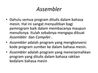 2. mengenal bahasa rakitan | PPT