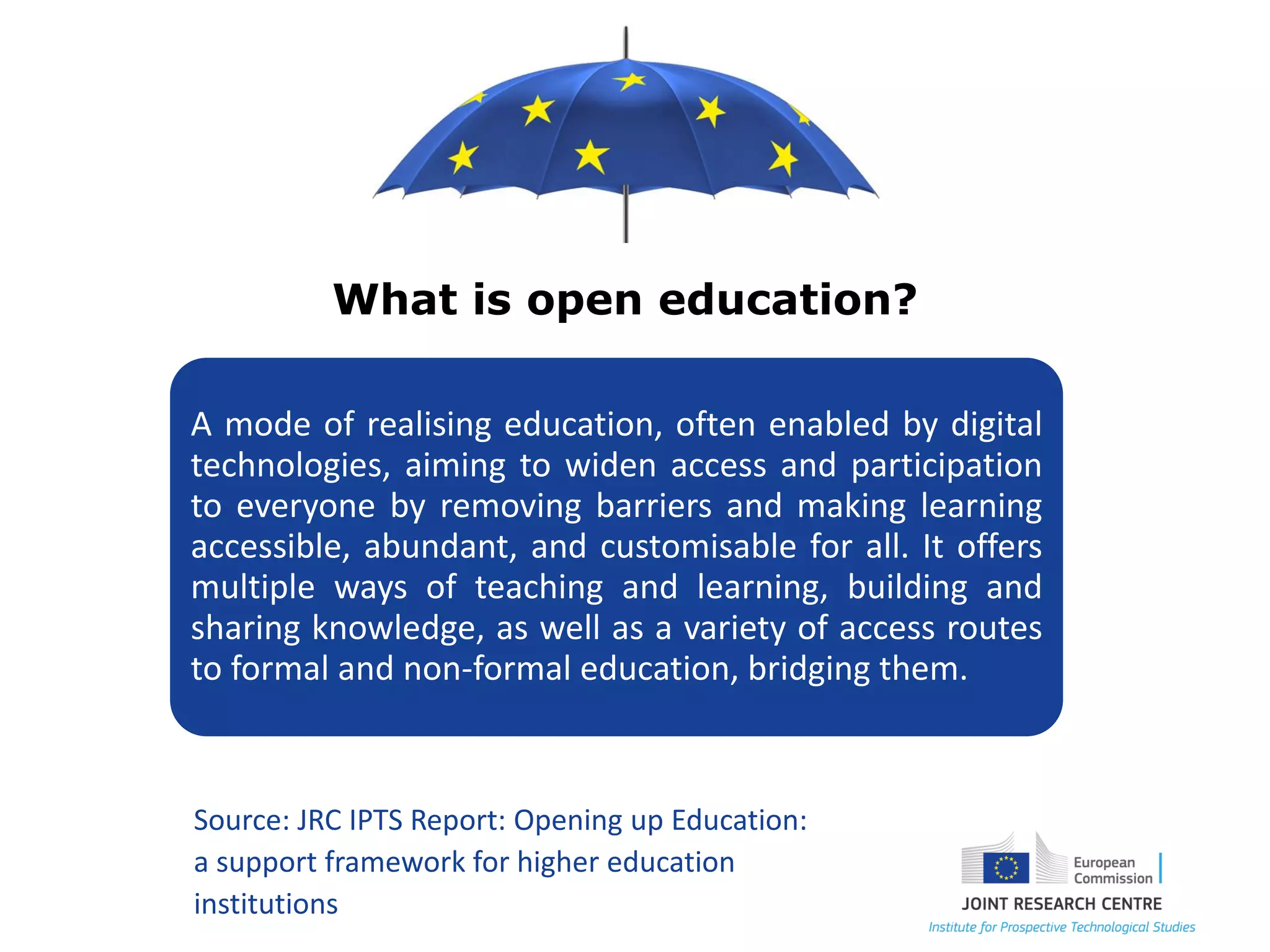 Opening up Education: a Support Framework for Higher Education ...