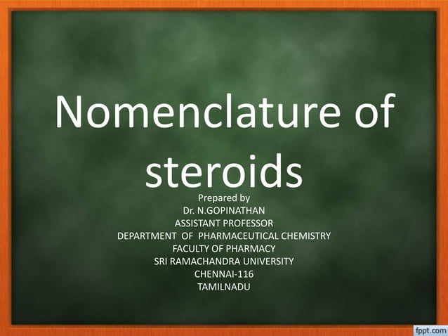 2.nomenclature of steroids | PPTX | Chemistry | Science