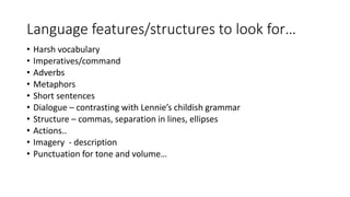 2. exploring use of language and structure | PPT