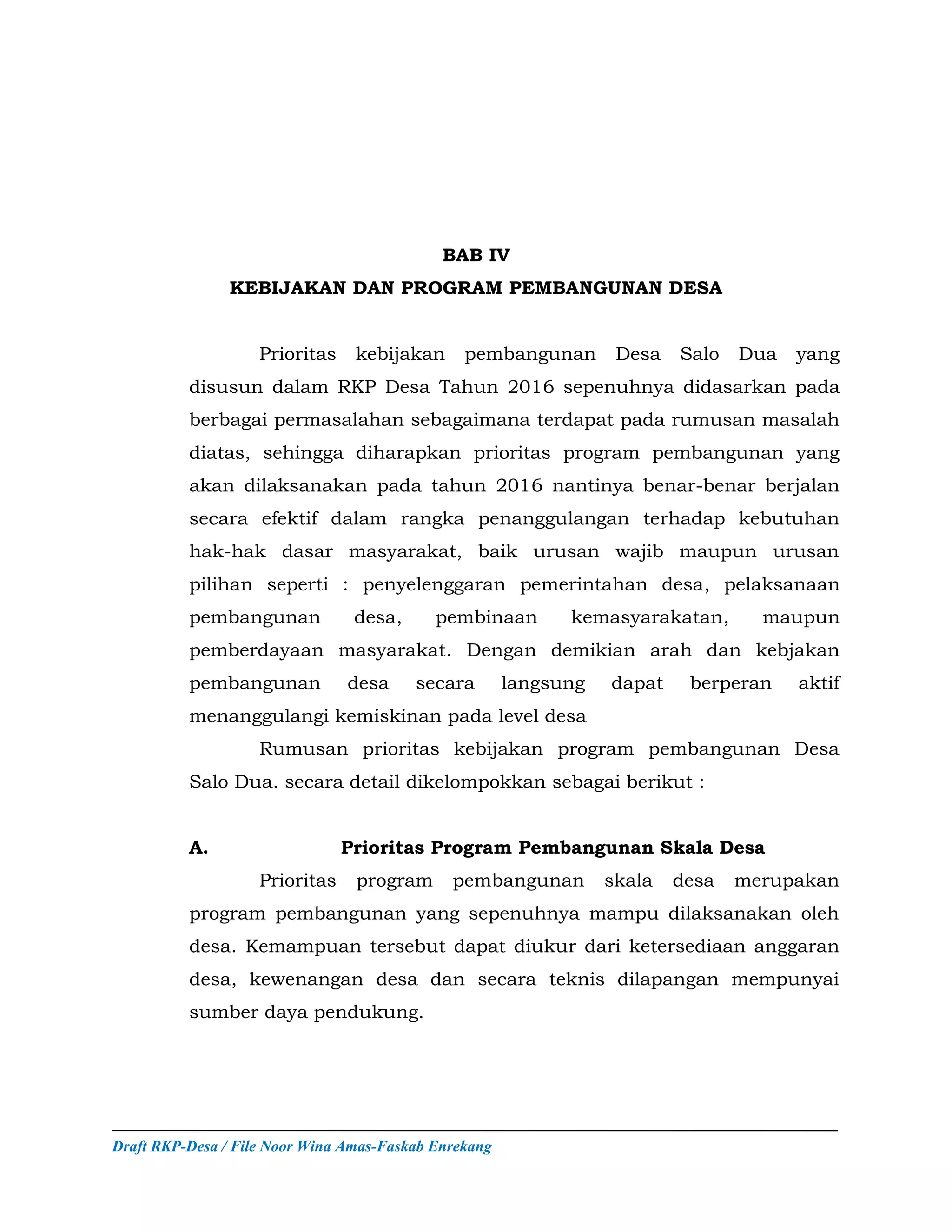 2. draft contoh naskah rkp des | DOC