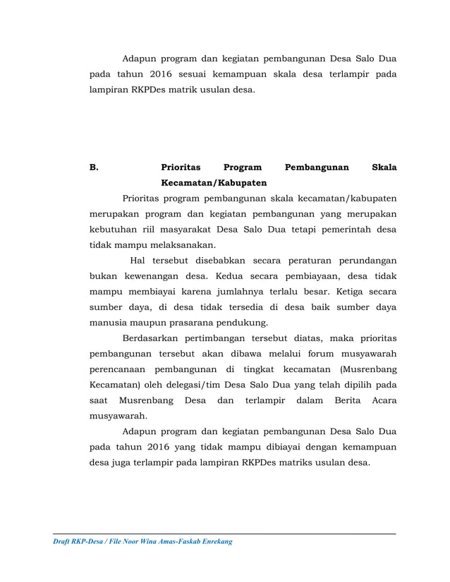 2. draft contoh naskah rkp des | DOC
