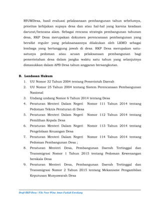 2. draft contoh naskah rkp des | DOC