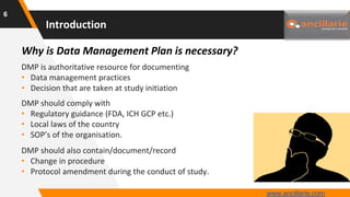 Data management plan (important components and best practices) final v ...
