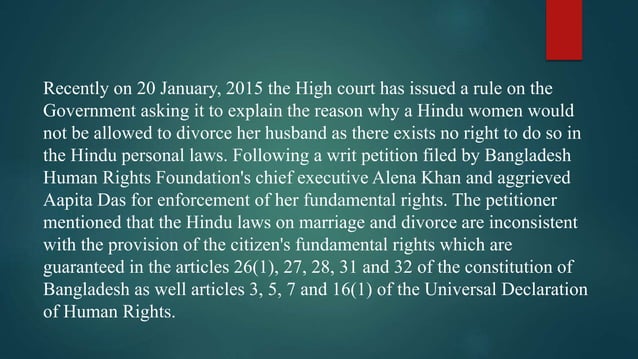 Divorce in hindu religion | PPTX