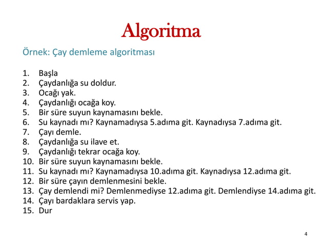 Algoritma ve akış şemaları | PDF
