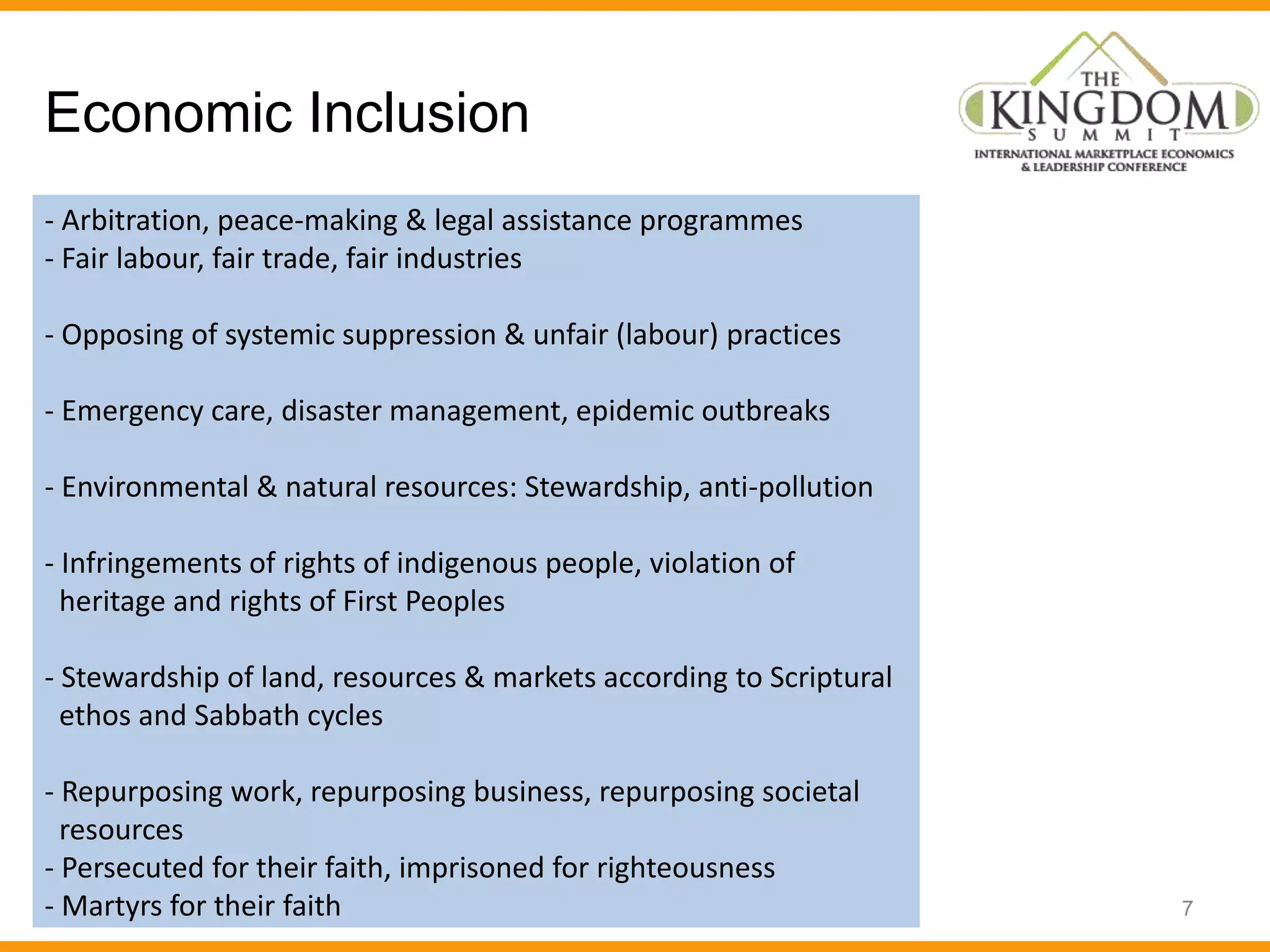 Economic Inclusion by Louis Rossouw | PPT