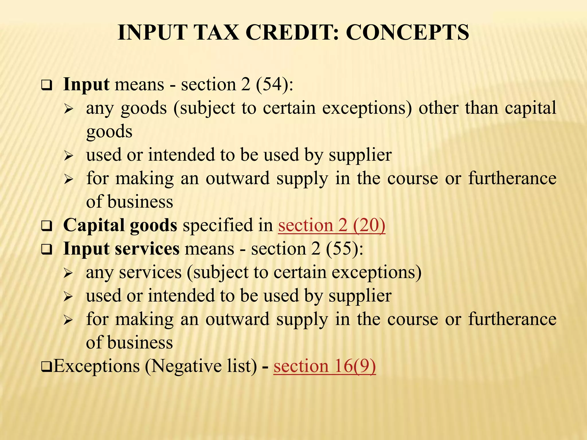 Input Tax Credit (itc) Under GST Provision | PDF