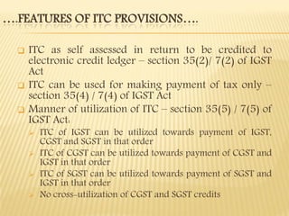 Input Tax Credit (itc) Under GST Provision | PDF