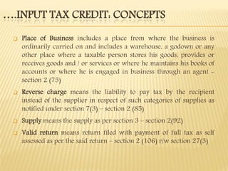 Input Tax Credit (itc) Under GST Provision | PDF