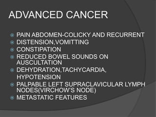 CLINICAL FEATURES OF RIGHT COLONIC CANCER | PPTX
