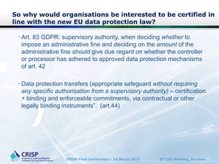 EU Data Protection, Legislation and Certification | PPTX