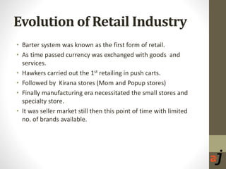 RETAIL INDUSTRY | PPTX | Retail Industry | Industries