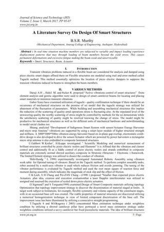 2.a literature survey on design of smart structures | PDF | Physics | Science