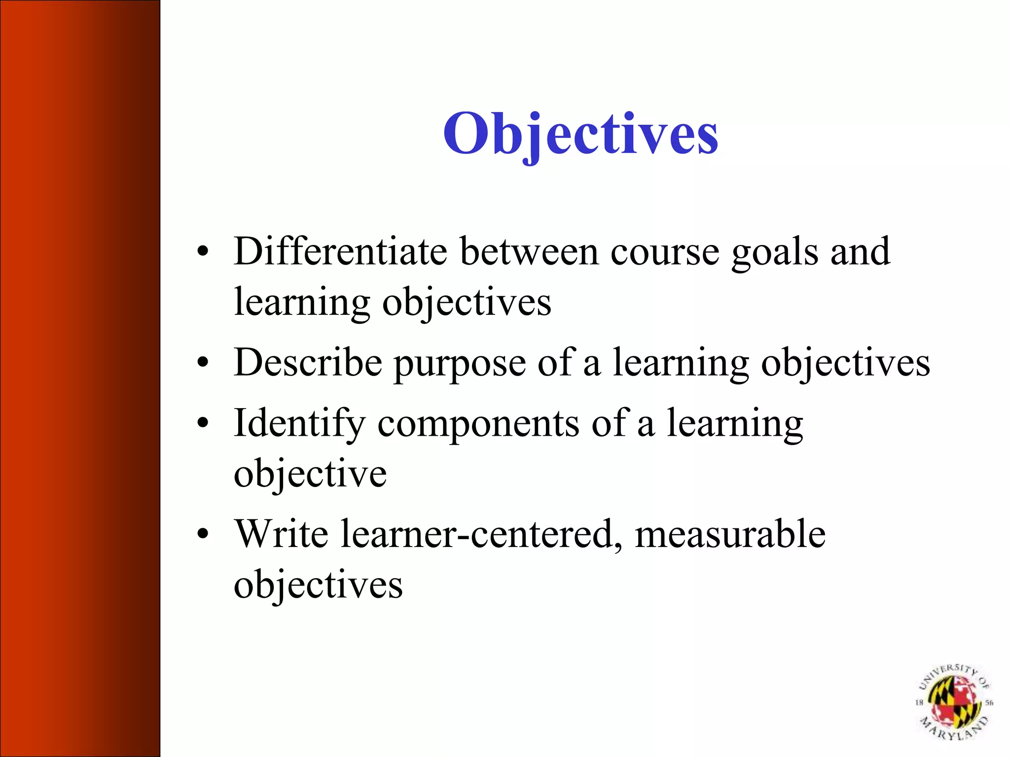 2. writing learning-objectives | PPSX